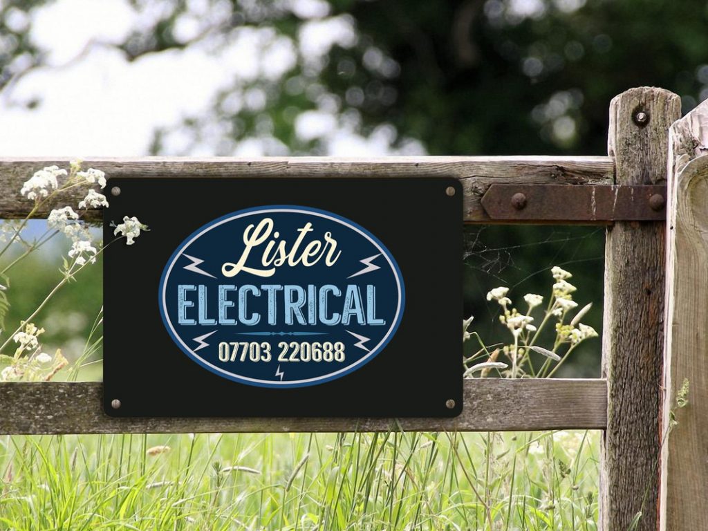 personalized electrical lettering print metal sign 10839 - Rustypod Store