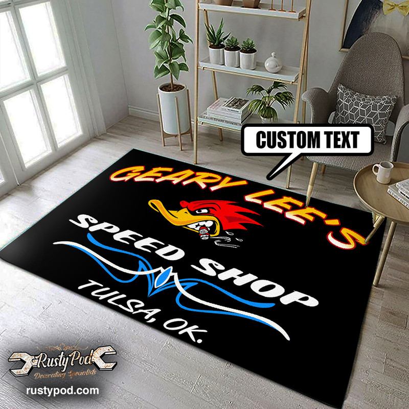 personalized mr horsepower pinstriping hot rod lettering rug 10865 ...