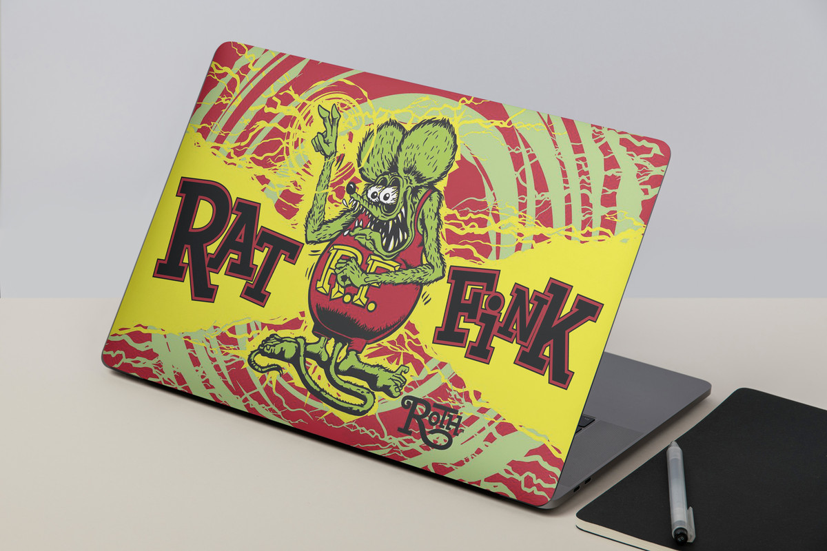 rat fink hot rod laptop skin 10879 - Rustypod Store