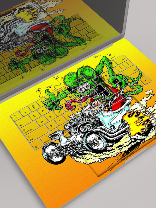 rat fink hot rod laptop skin 10880 - Rustypod Store