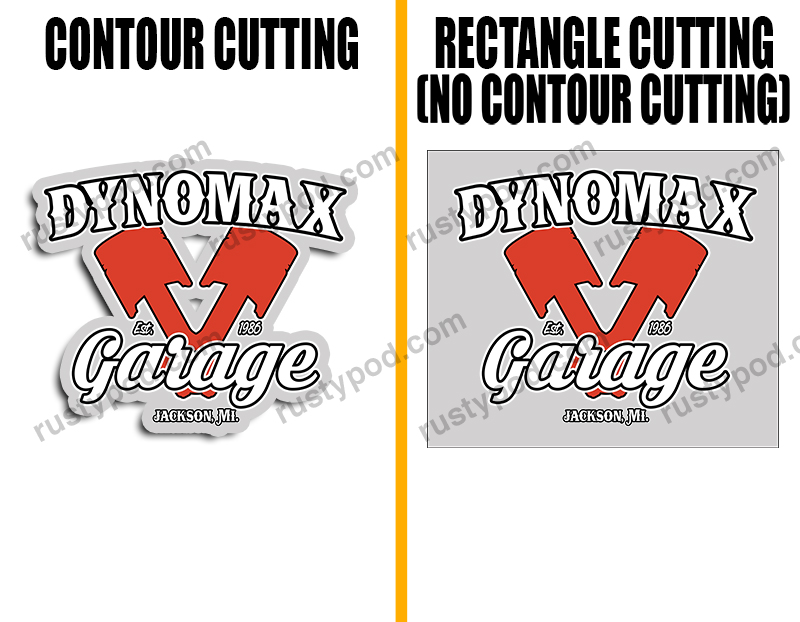 Personalized piston garage sticker 10900 - Rustypod Store