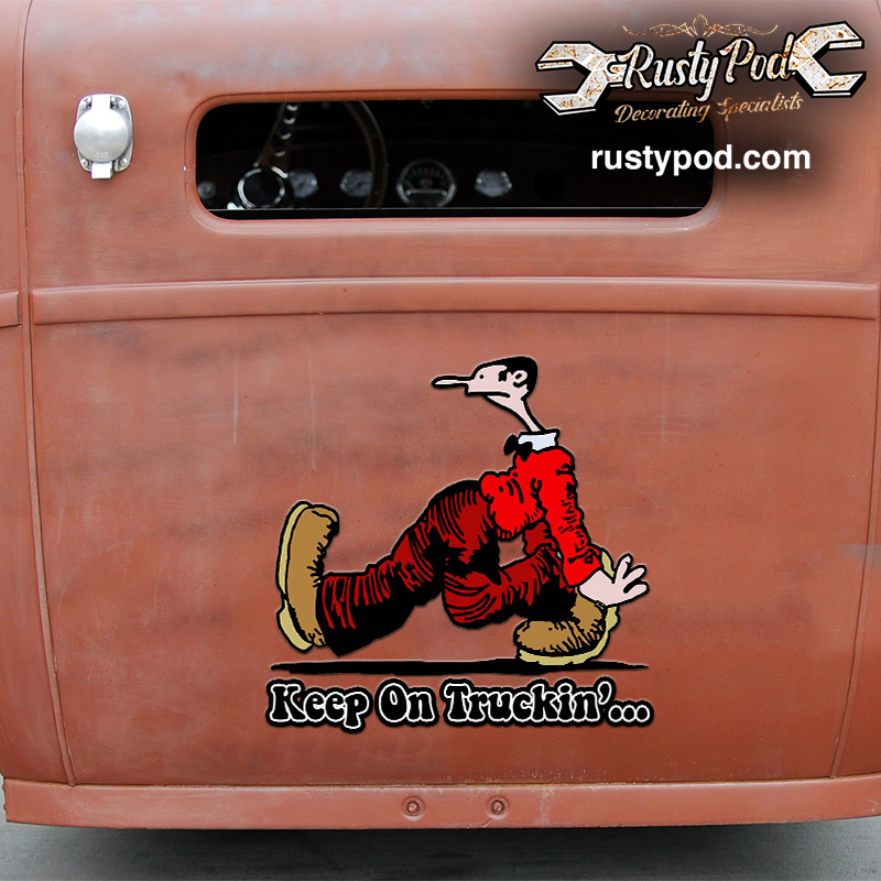 Keep on trucking sticker 10903 - Rustypod Store