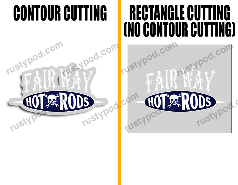 Personalized skull hot rod sticker 10910 - Rustypod Store