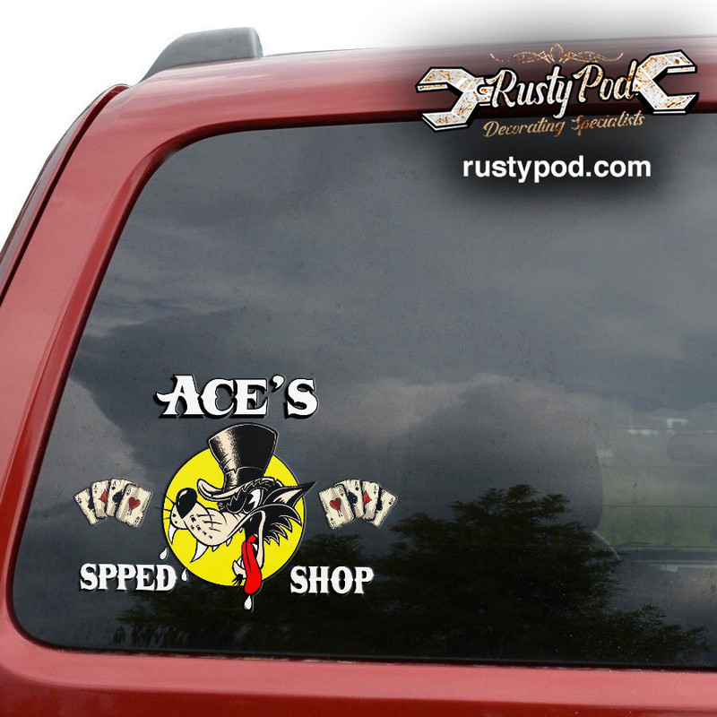 Personalized lone wolf speed shop sticker 10912 - Rustypod Store