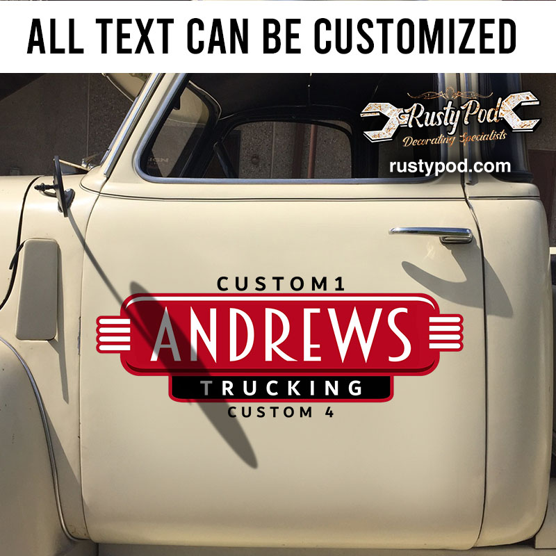 Personalized trucking company sticker 10928 - Rustypod Store