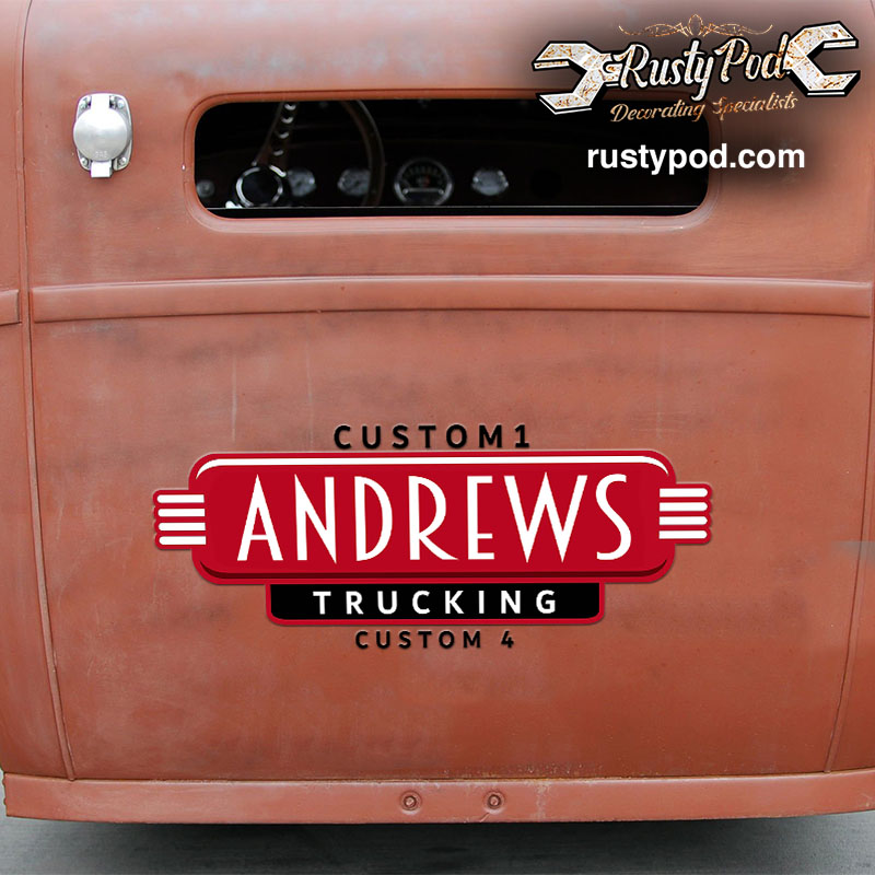Personalized trucking company sticker 10928 - Rustypod Store