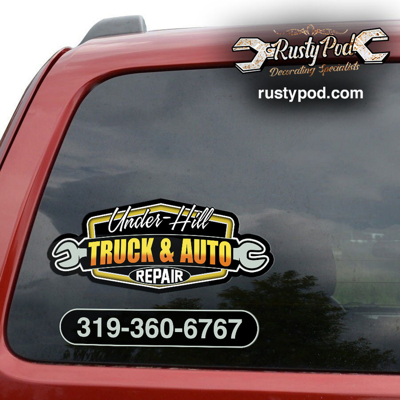 Personalized hot rod repair garage sticker 10934 - Rustypod Store