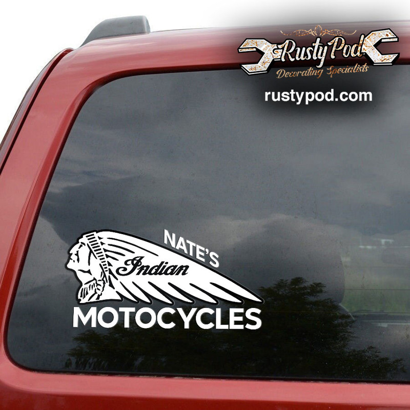 Personalized motorcycle lettering sticker 10937 - Rustypod Store