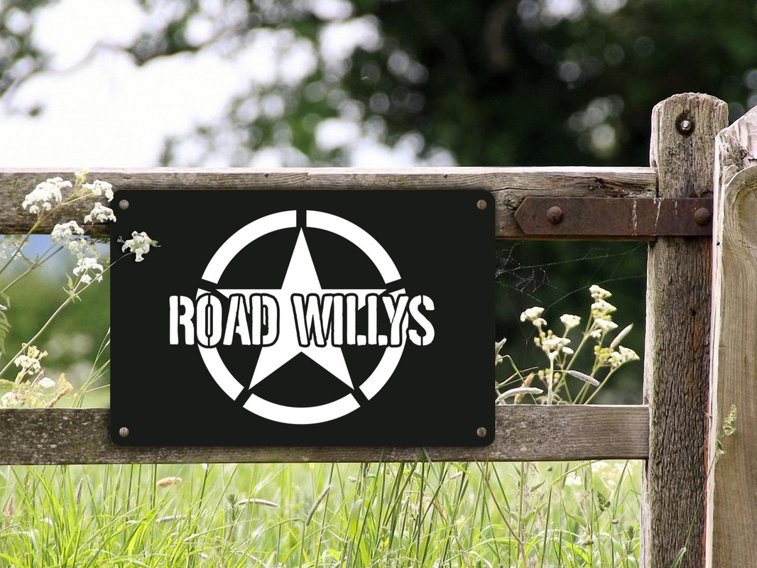 personalized roar willys hot rod print metal sign 10945 - Rustypod Store