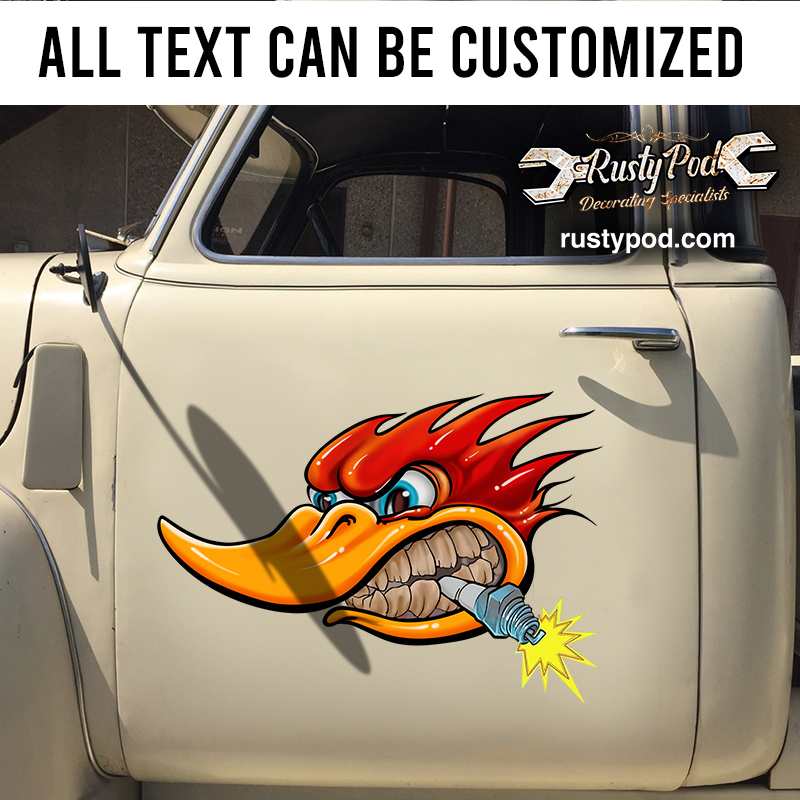 personalized mr horsepower hot rod sticker 10962 - Rustypod Store
