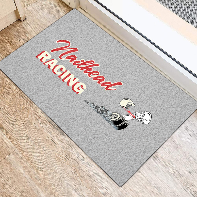 personalized vehicle lettering racing door mat 10982 - Rustypod Store