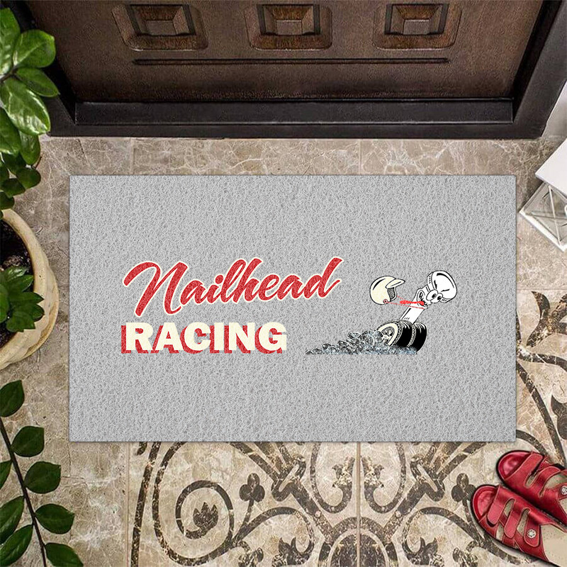 personalized vehicle lettering racing door mat 10982 - Rustypod Store