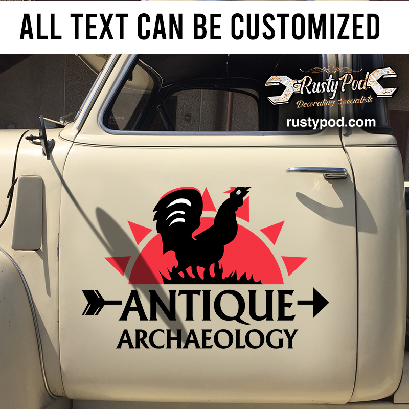 personalized Antique Archeology sticker 10989 - Rustypod Store