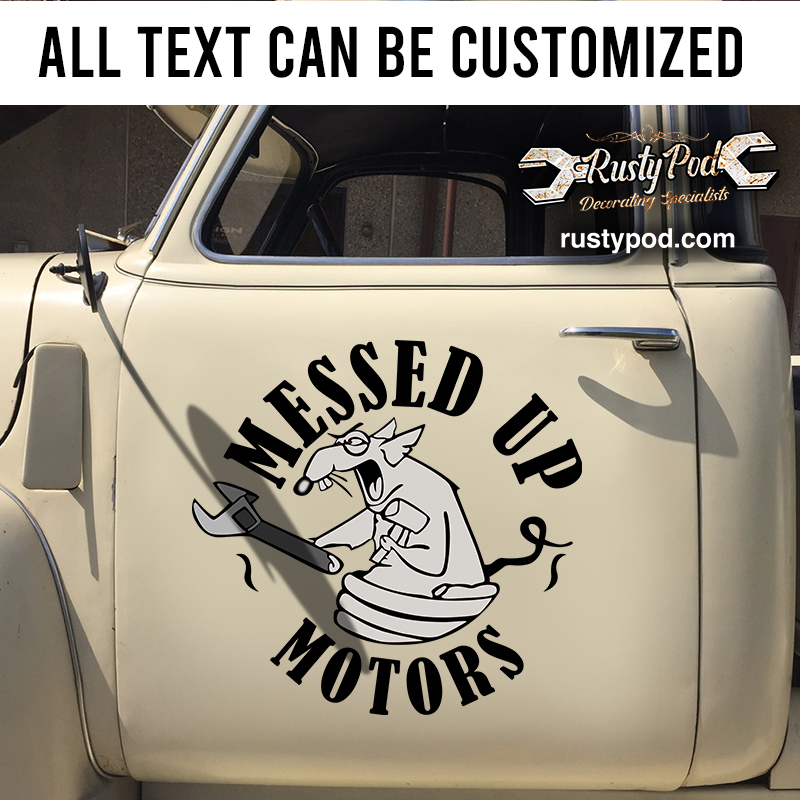 personalized rat fink motor sticker 10997 - Rustypod Store