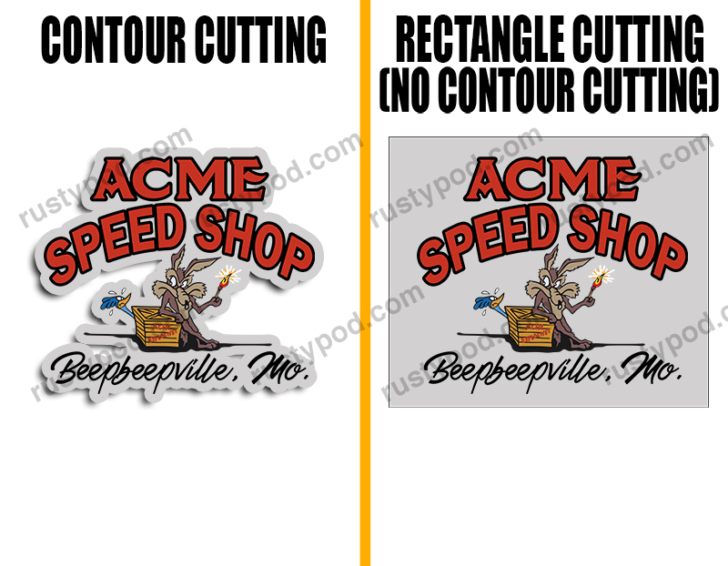 personalized acme speed shop beep beep sticker 11018 - Rustypod Store