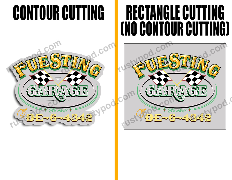 personalized hot rod garage sticker 11027 - Rustypod Store