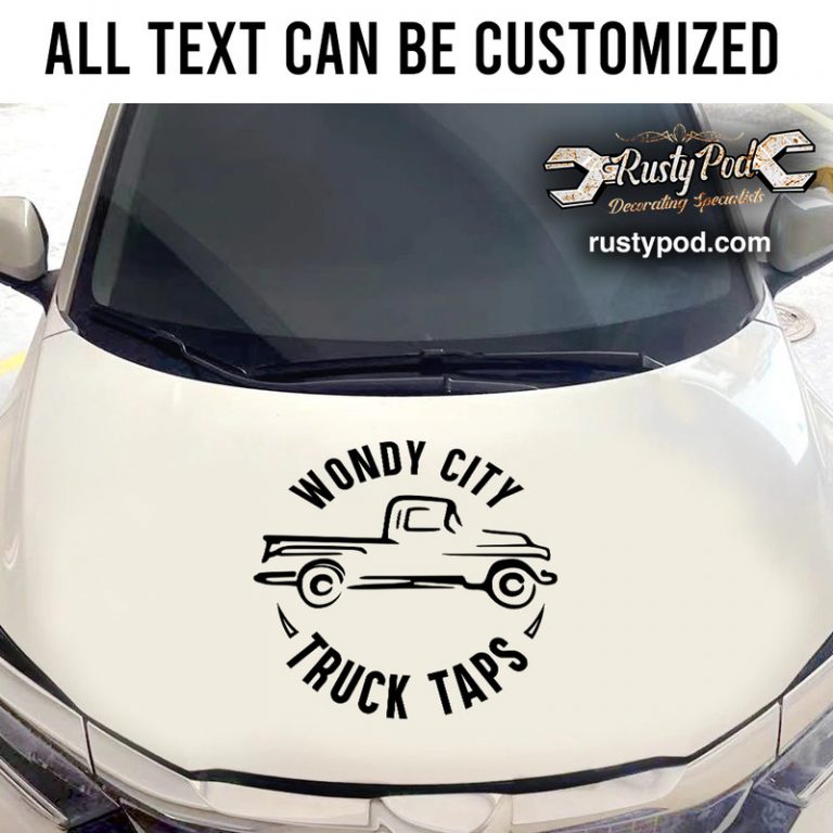 personalized truck taps sticker 11035 - Rustypod Store