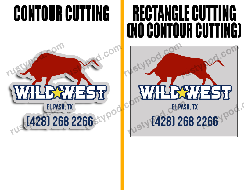 personalized company name bull lettering sticker 11065 - Rustypod Store