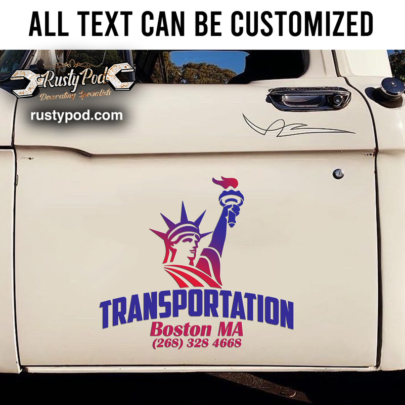 personalized company name with statue of liberty sticker 11067 ...