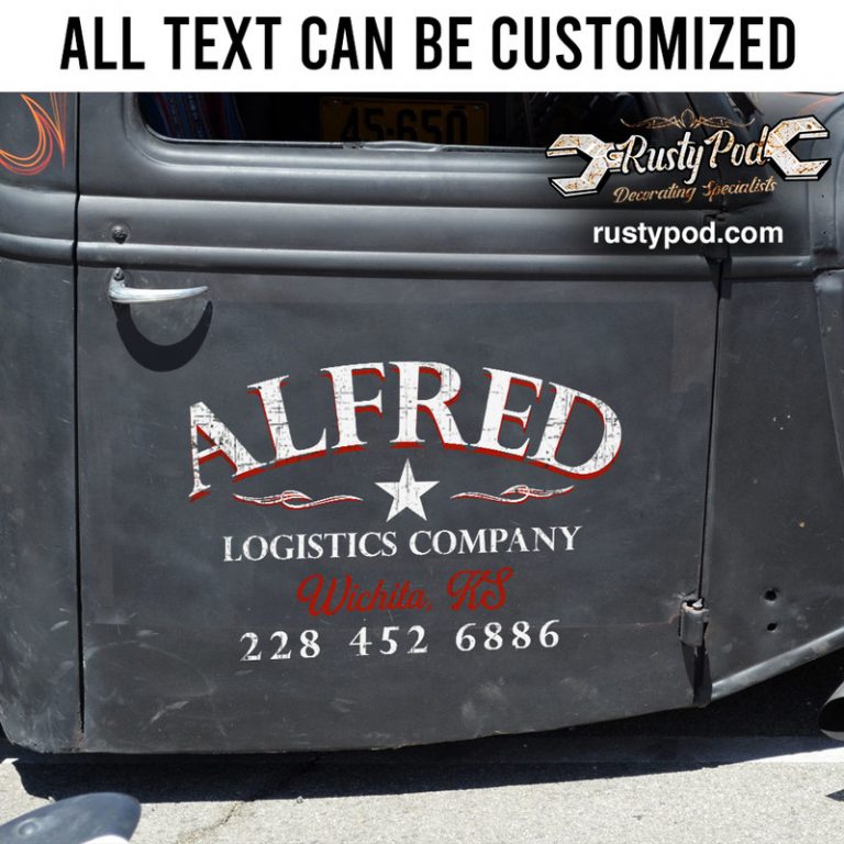 personalized company name logistic company lettering sticker 11091 ...