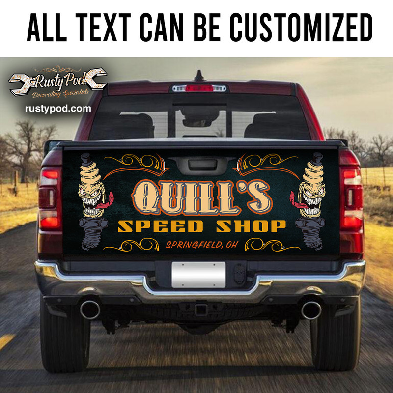 personalized spark plug pinstriping truck tailgate decals 11147 ...