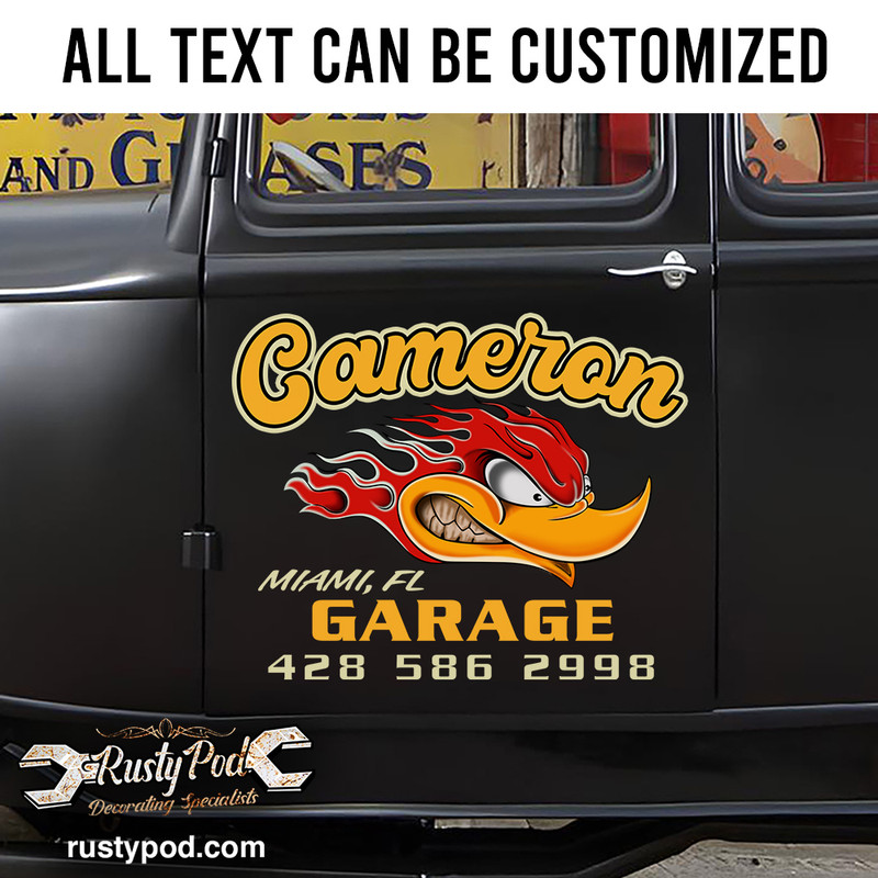 Personalized Woodpecker Drag racing sticker 11241 - Rustypod Store