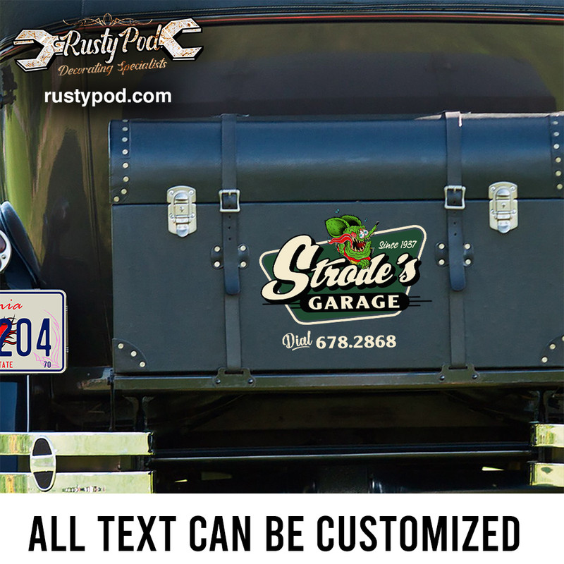 Personalized Rat fink Garage Door art sticker 11262 - Rustypod Store