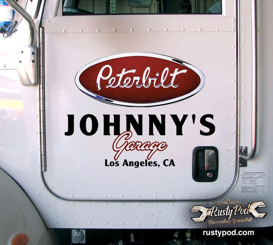 personalized peterbilt emblem sticker 11276 - Rustypod Store
