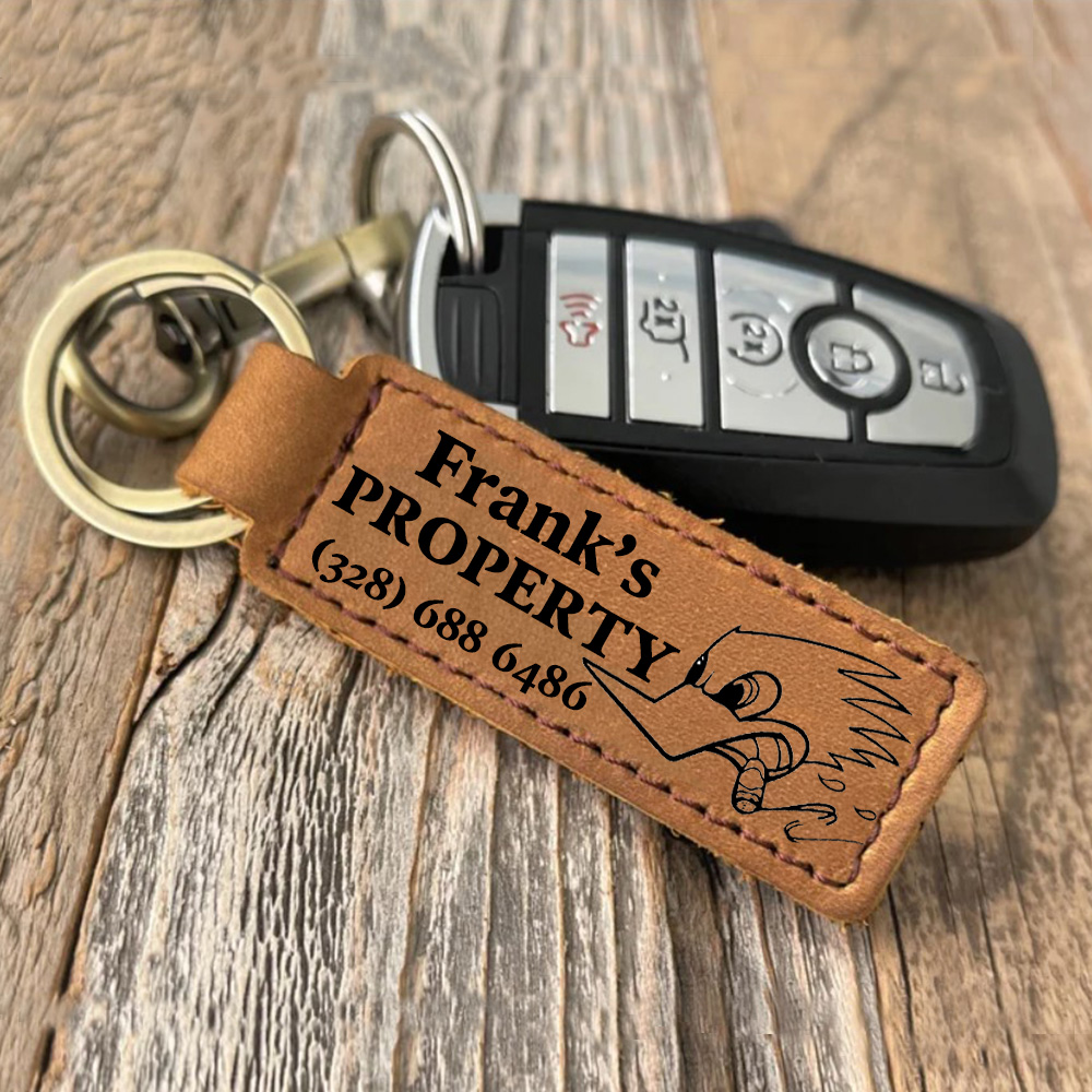 Personalized Leather Keychain - Rustypod Store
