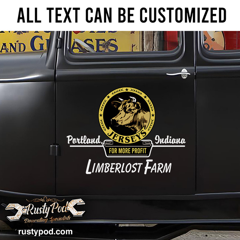 Personalized farm lettering sticker 11311 - Rustypod Store