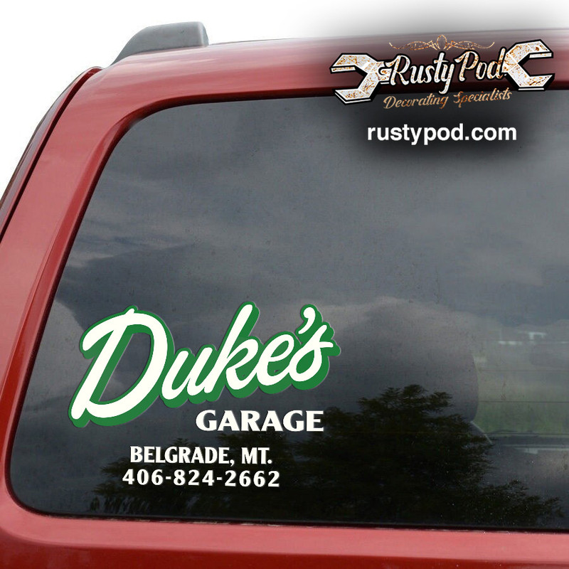 Personalized vintage garage lettering sticker 11342 - Rustypod Store