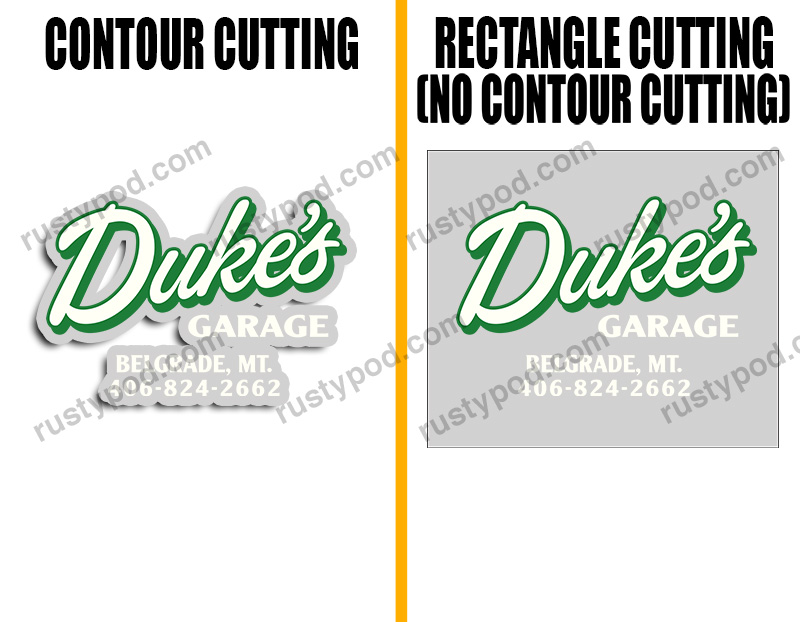 Personalized vintage garage lettering sticker 11342 - Rustypod Store