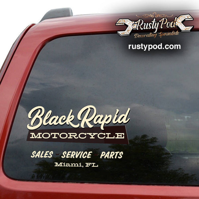 Personalized motorcycle lettering sticker 11343 - Rustypod Store