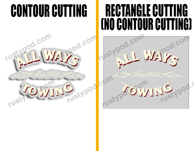 Personalized towing sticker 11344 - Rustypod Store