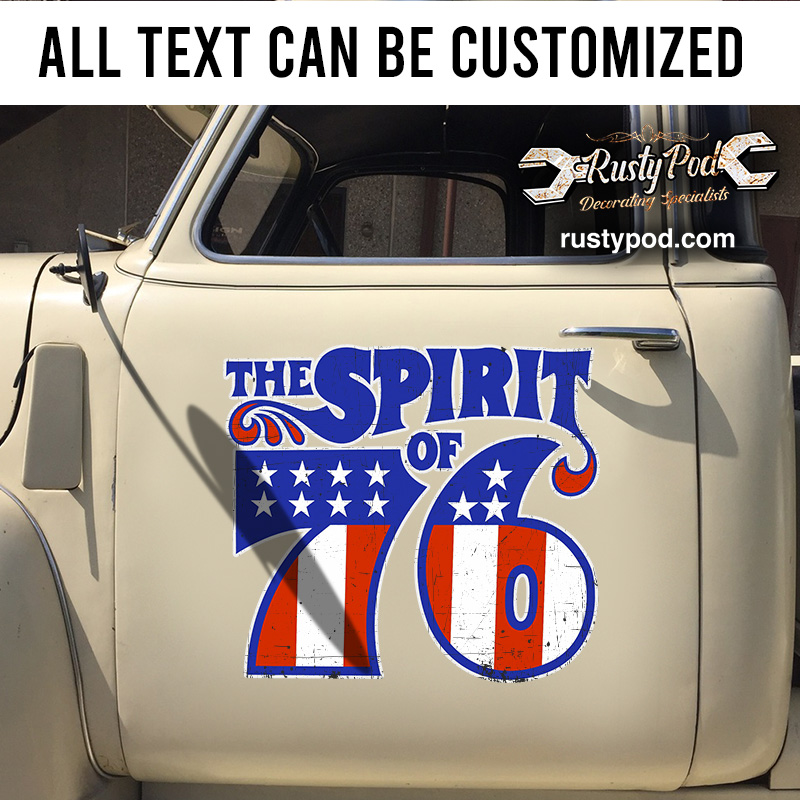 sprit of 76 hot rod sticker 11366 - Rustypod Store