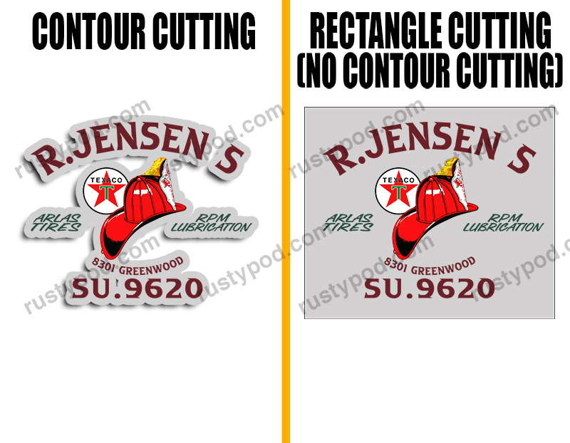 Personalized gasoline service lettering sticker 11388 - Rustypod Store