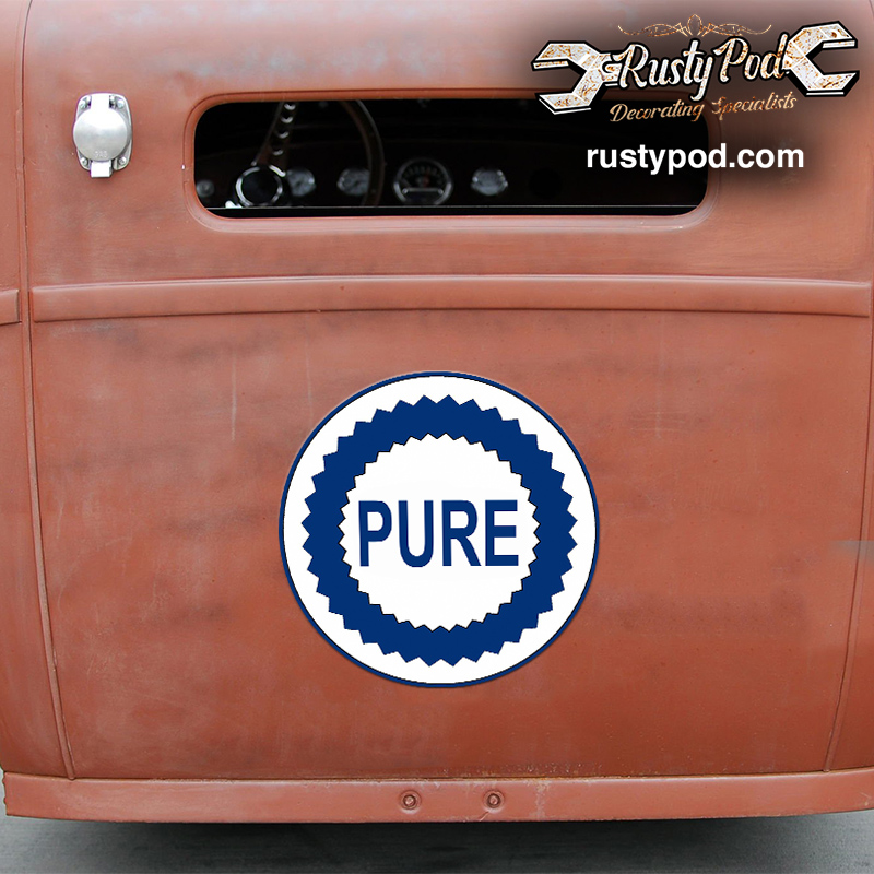 Personalized pure oil company sticker 11398 - Rustypod Store