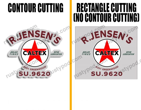Personalized VINTAGE CALTEX GASOLINE OIL sticker 11400 - Rustypod Store