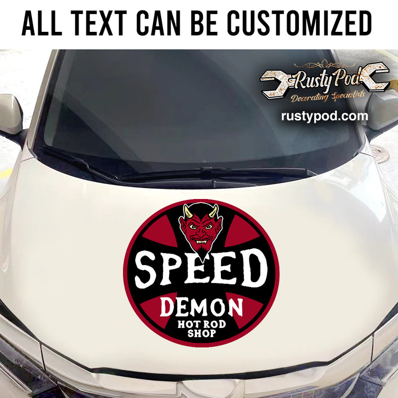 Personalized Speed Demon Decal Toolbox sticker 11401 - Rustypod Store