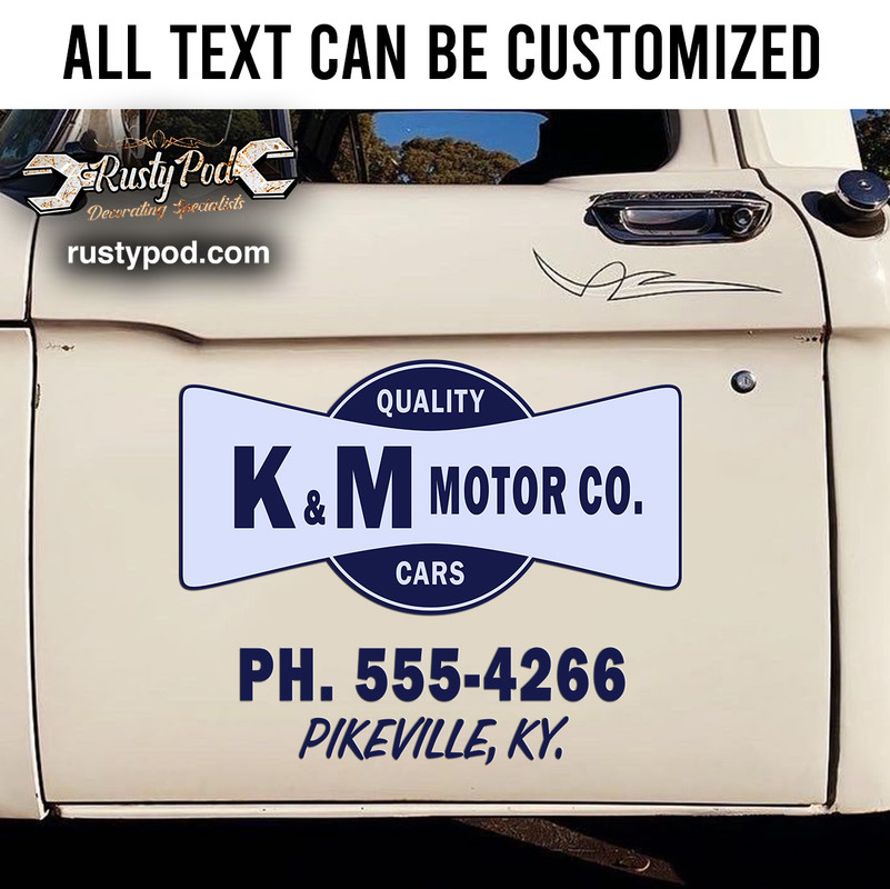 Personalized vintage lettering sticker 11416 - Rustypod Store