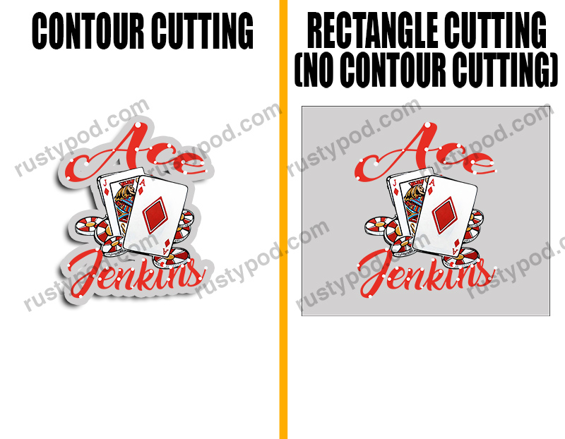 Personalized playing card lettering sticker 11419 - Rustypod Store