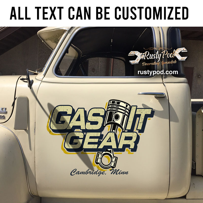 Personalized piston custom paint sticker 11532 - Rustypod Store