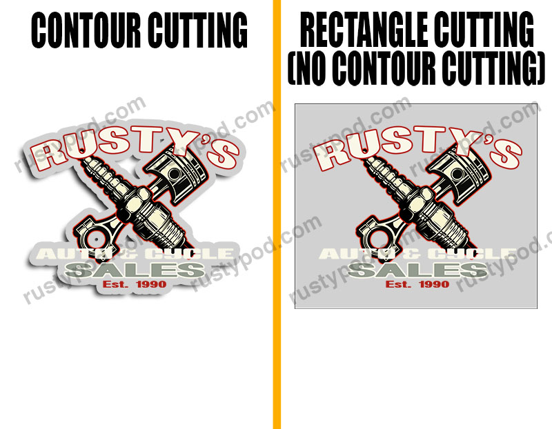 Personalized piston and spark plug lettering hand paint sticker 11534 ...