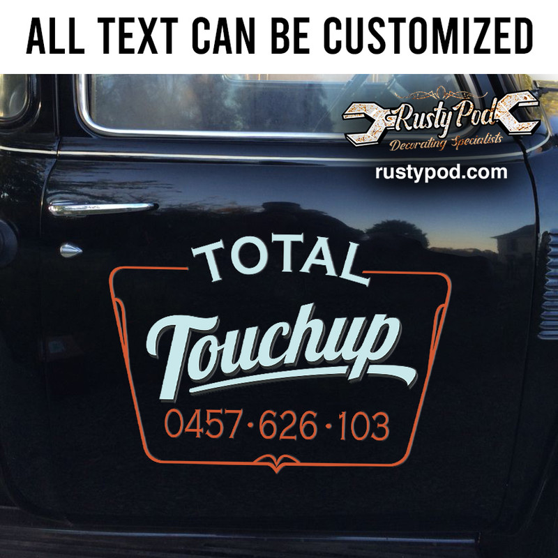 Personalized pinstriping lettering sticker 11544 - Rustypod Store