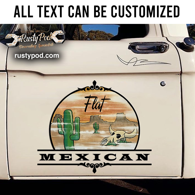 Personalized mexican lettering sticker 11551 - Rustypod Store