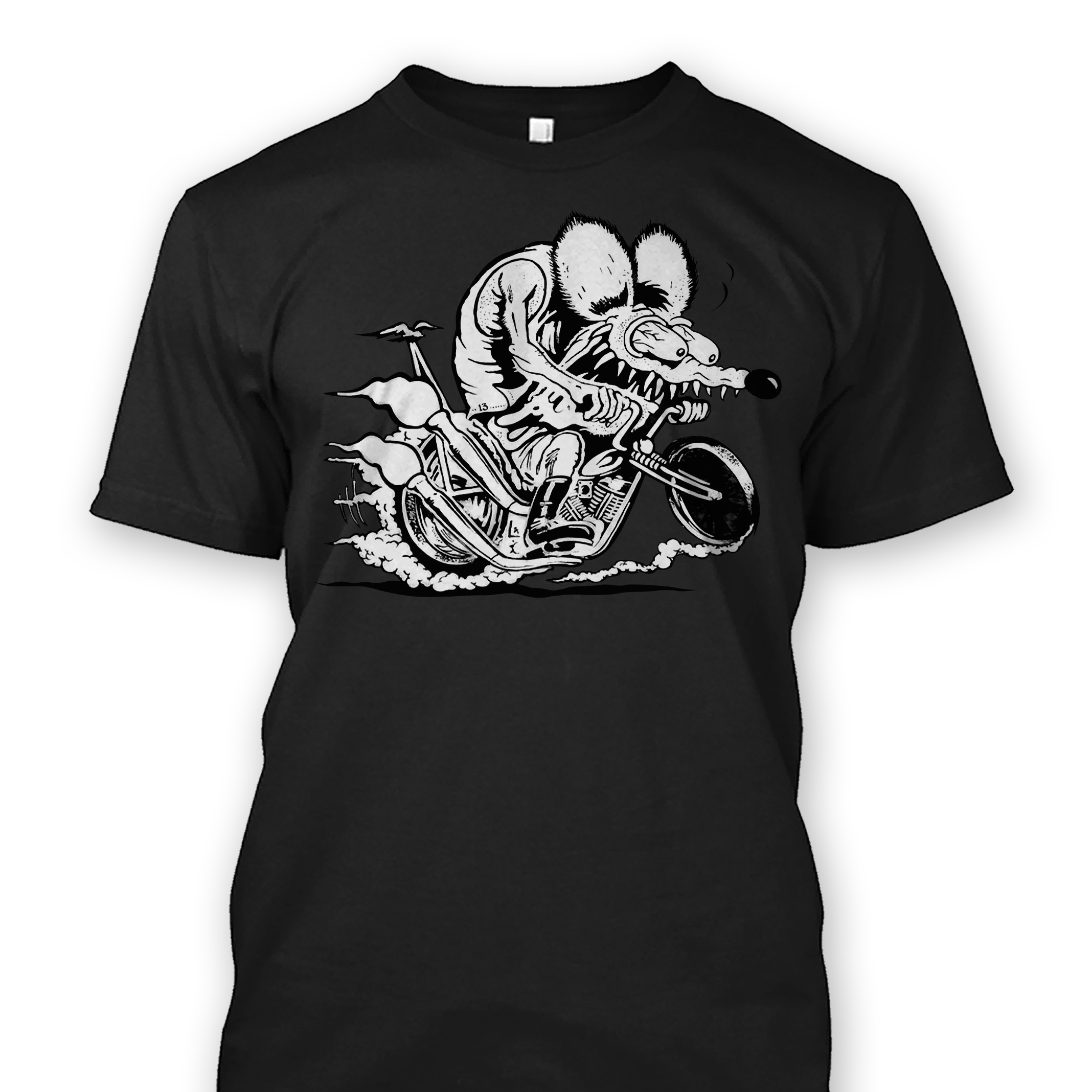 Rat fink black and white sticker 11591 - Rustypod Store