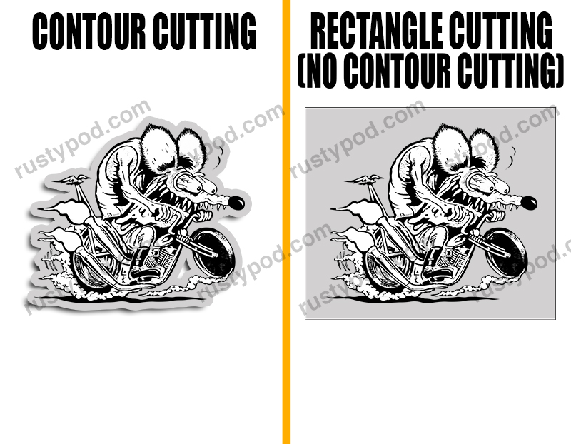 Rat fink black and white sticker 11591 - Rustypod Store