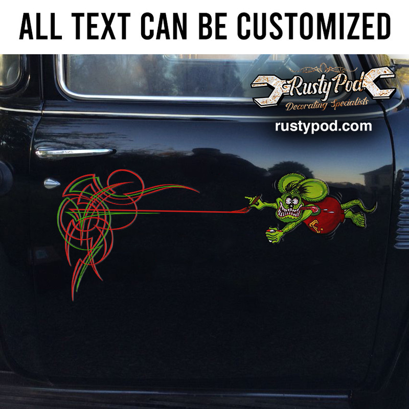 Pinstriping rat fink sticker 11637 - Rustypod Store
