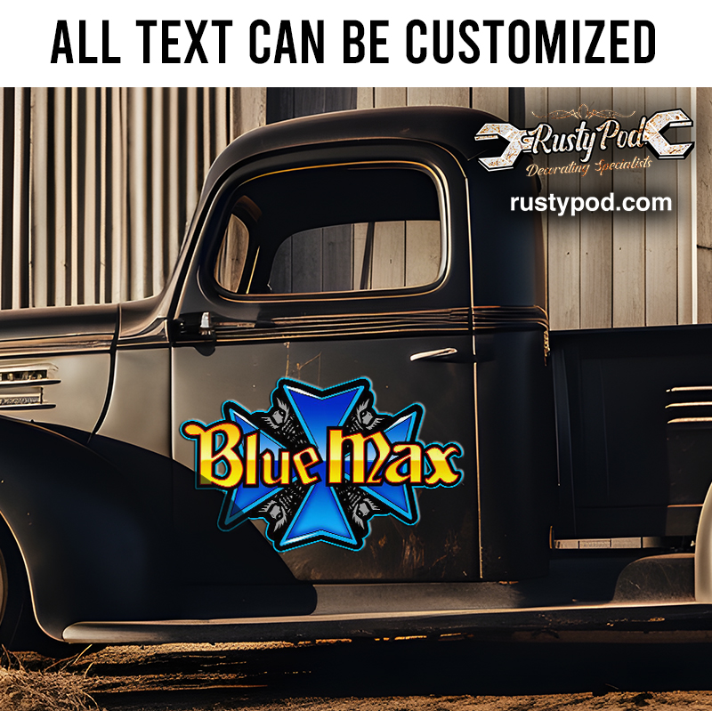 Vintage Reproduction Racing Blue Max Funny Car Raymond Beadle sticker ...