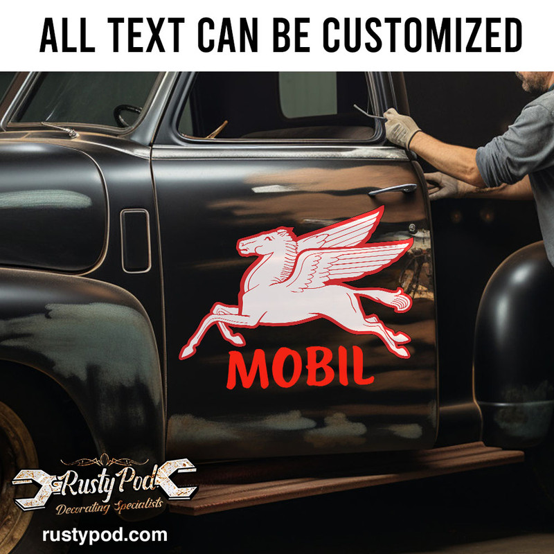 Personalized pegasus mobil sticker 11659 - Rustypod Store